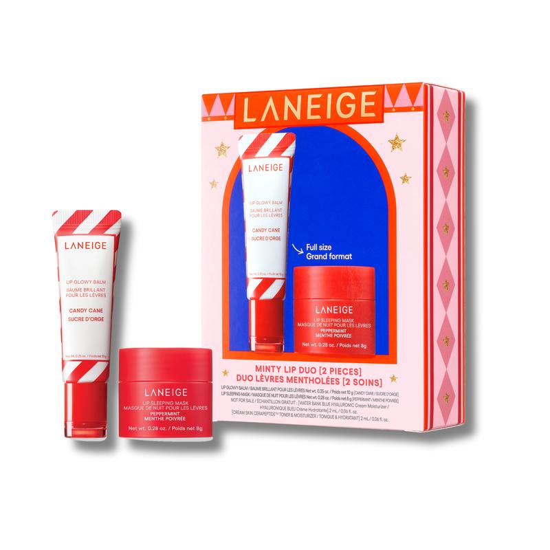 查看[Laneige Minty Lip Duo, Candy Cane Lip Glowy Balm, Peppermint Lip ...