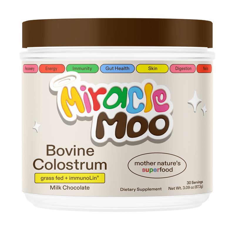 Miracle Moo Colostrum Powder | Chocolate & Orange Flavors | Grass-fed ...