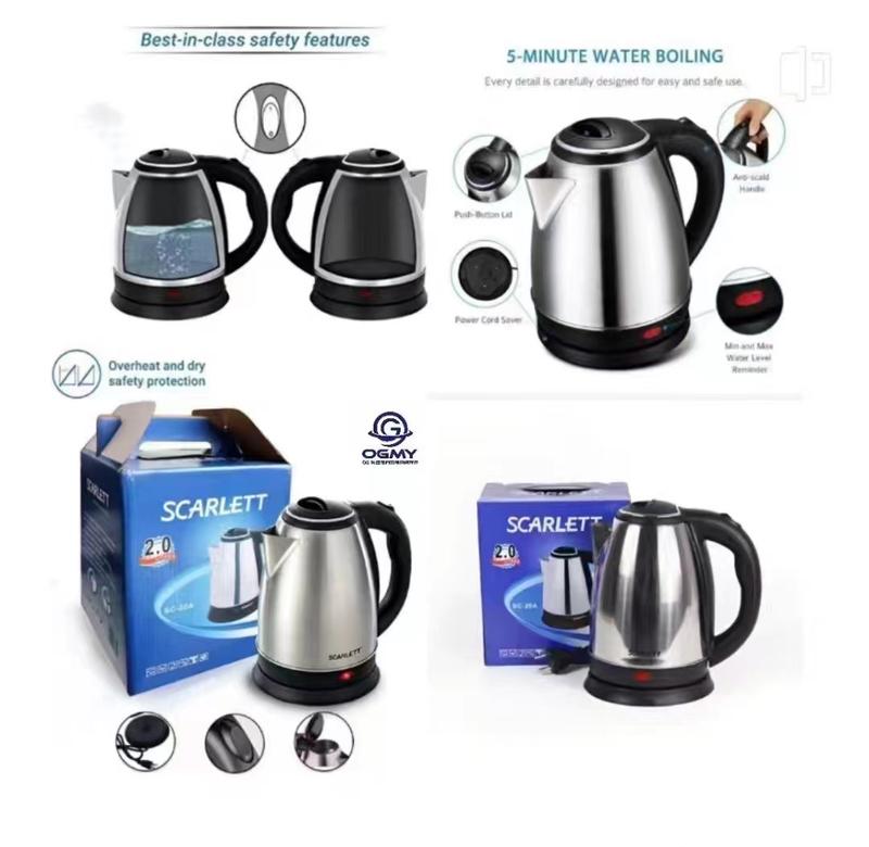 OGMY 2L Stainless Steel Electric Kettle | TikTok Shop Sales History ...