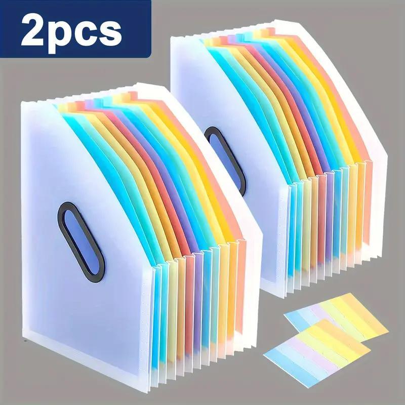 查看[A4 File Folder, 2 Counts 13 Layer Expanding File Folder, Transparent ...