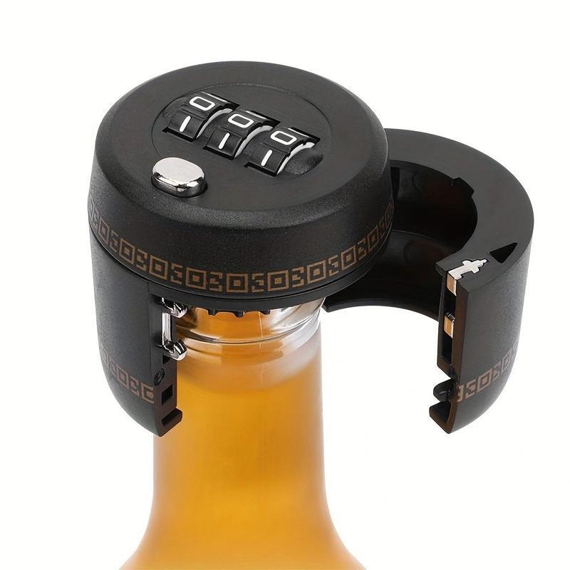 Bottle lock, 3 digit plastic bottle combination lock, wine digital lock ...