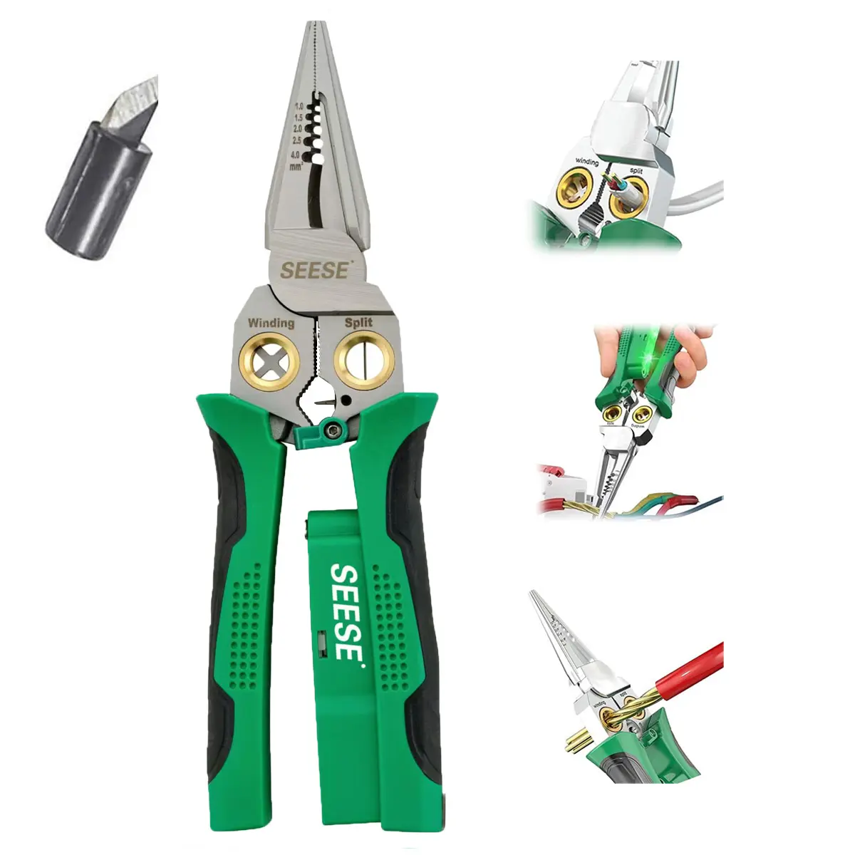 查看[SEESE 8 in 1 Wire Stripper Twister for Cutting and Pulling Wires ...