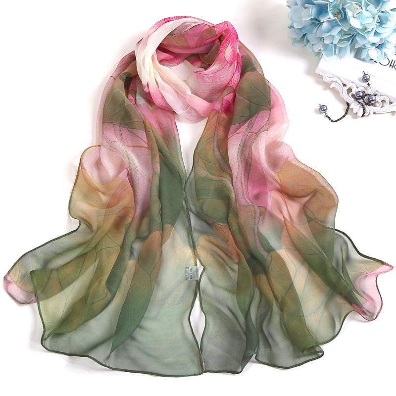 查看[Lotus Scarf Selendang Sutera Gaya Musim Panas untuk Wanita Hiasan ...