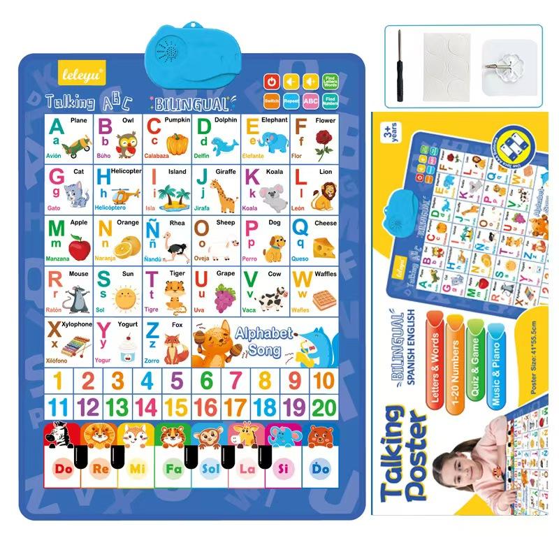 27-Letter Touch-and-Read Wall Chart Bilingual Engl TikTok爆款商品分析 - GMV ...