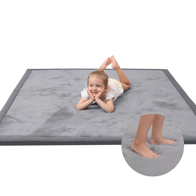 Huloo Sleep Ultra Soft Memory Foam Play Mat for Tummy Time, 1.3" Thick ...