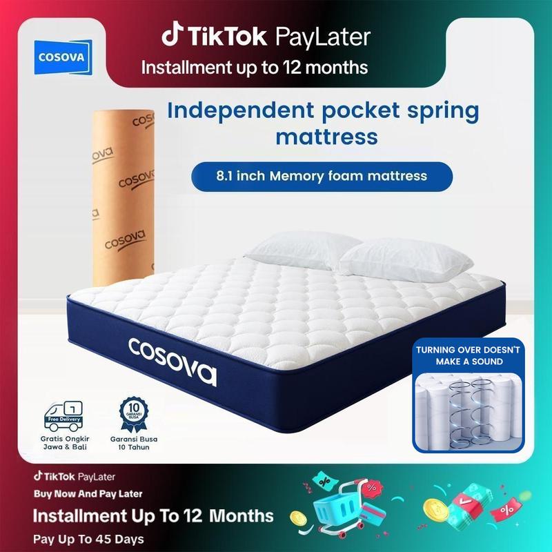 COSOVA - D2 - 10-Year Warranty! 100% Brand New 8.1-inch High Quality Double Coil Spring Mattress ...