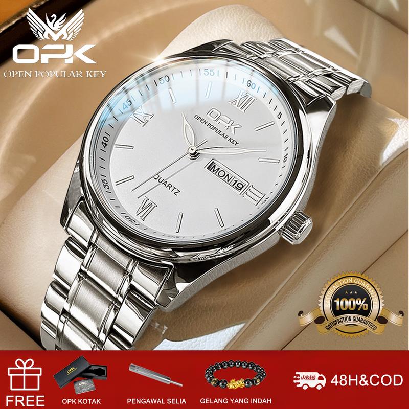 查看[OPK Jam Analog Tangan Lelaki Original Waterproof Quartz Movement New ...