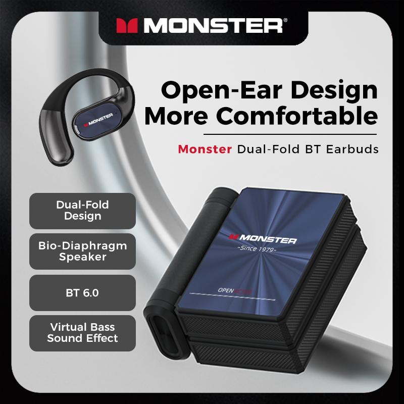 查看[Monster Ear Buds - Headphones Bluetooth with Dual-Fold Design, Noise ...