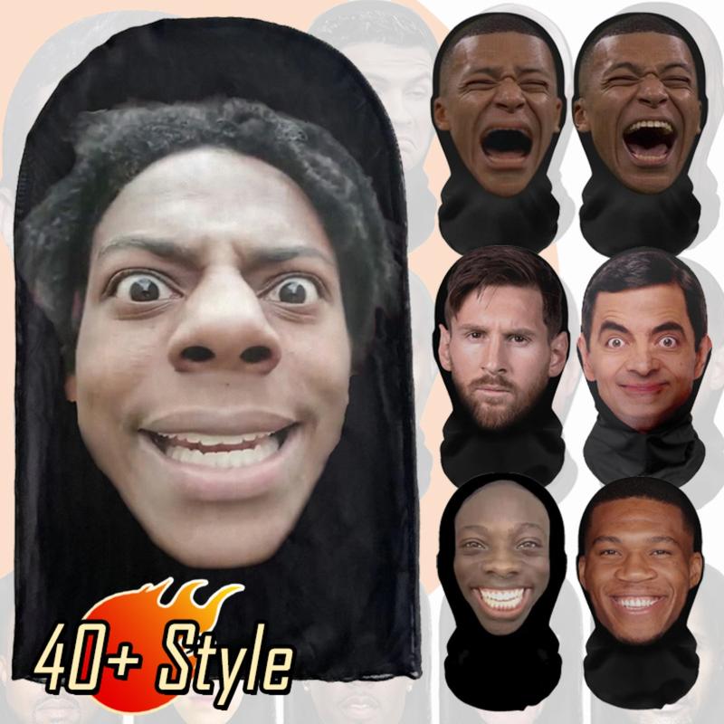 查看[3D Funny Face Mask Balaclava Ronaldo Messi Mr Bean Ishowspeed ...
