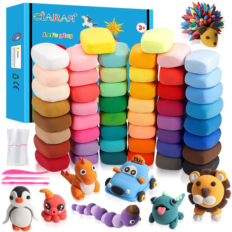 12/24/50 Color Air Dry Clay Set, Ultra Light Clay with Sculpting Tools ...