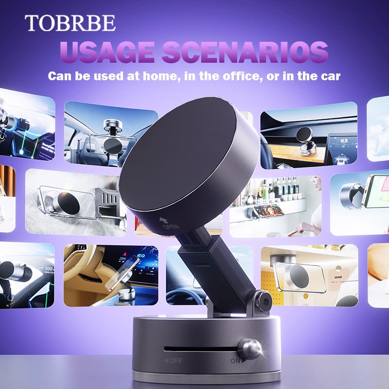 查看[TOBRBE Vacuum Sucker Magnetic Rotate Phone Car Holder, Upgraded ...