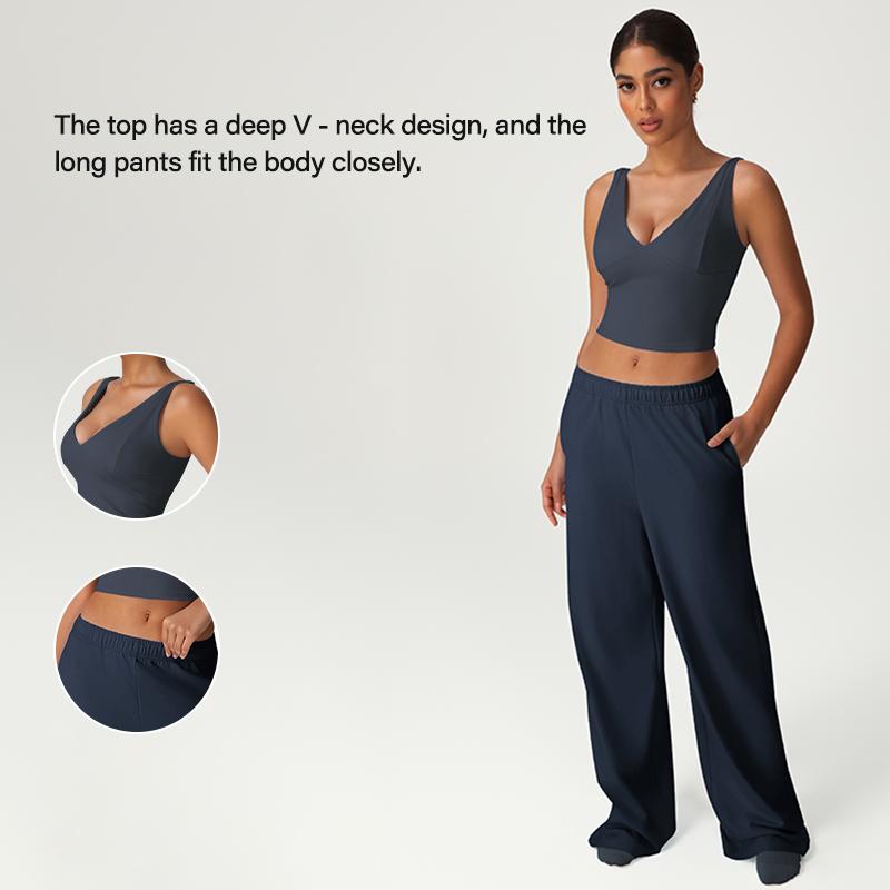 Deep V Neck Long Tank Top and Sweatpants Built- TikTok爆款商品分析 - GMV/销量/带 ...