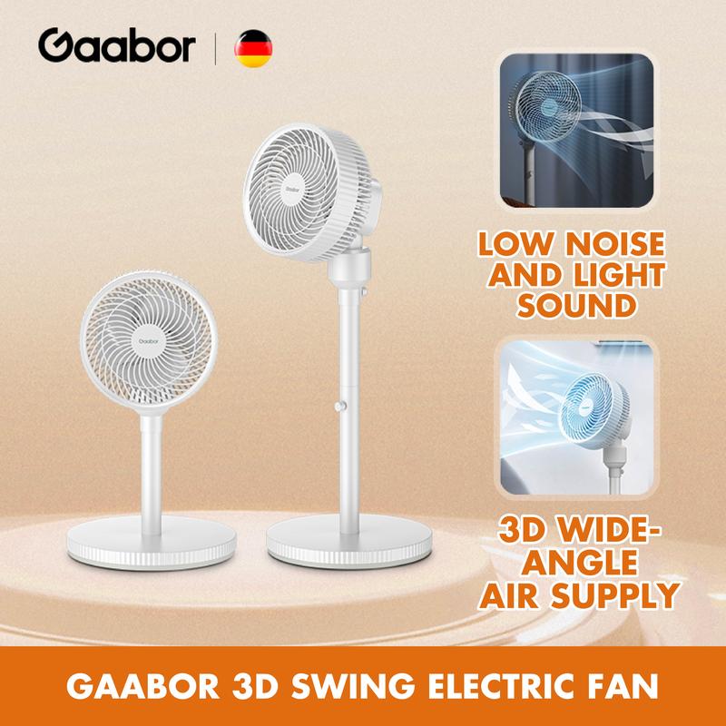 Gaabor Electric 3D Swing Fan with Built-in Aroma, Low Noise & Wide ...