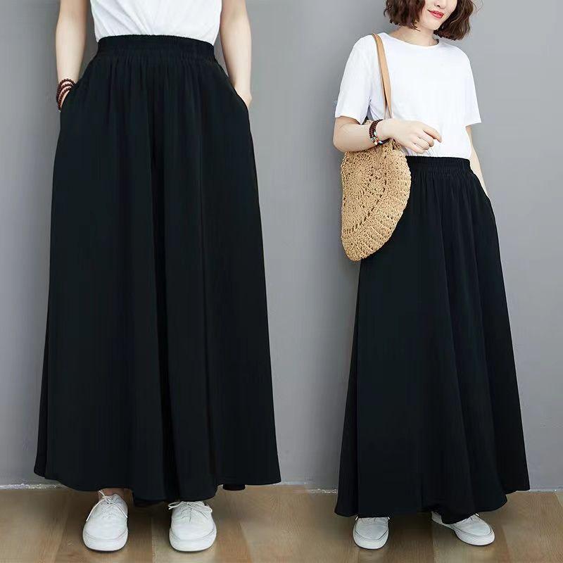 查看[【35-175KG】Women Oversized Loose High Waist Drooping Wide-Leg Pants ...