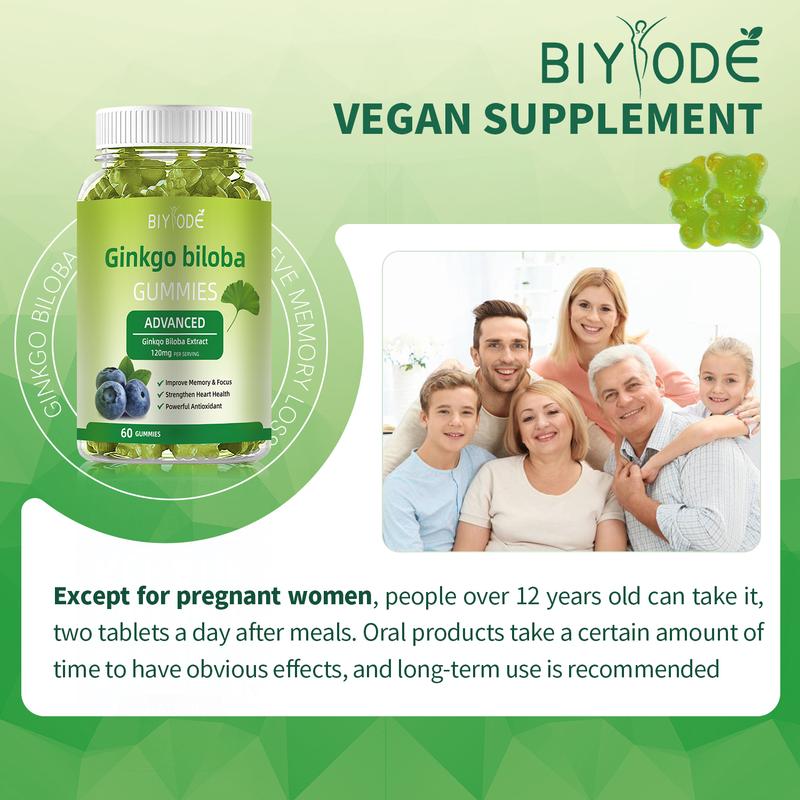BIYODE Ginkgo biloba gummies vegan supplement 120m TikTok爆款商品分析 - GMV ...