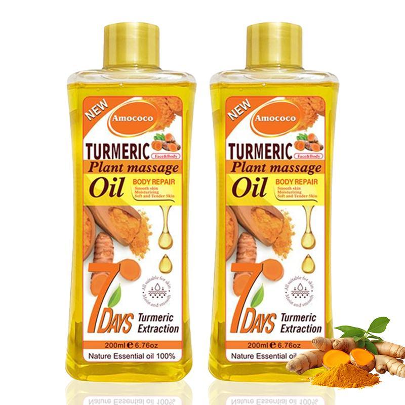 Amococo Turmeric Massage Oil, 6.76oz Pure Natural Turmeric Honey Body ...