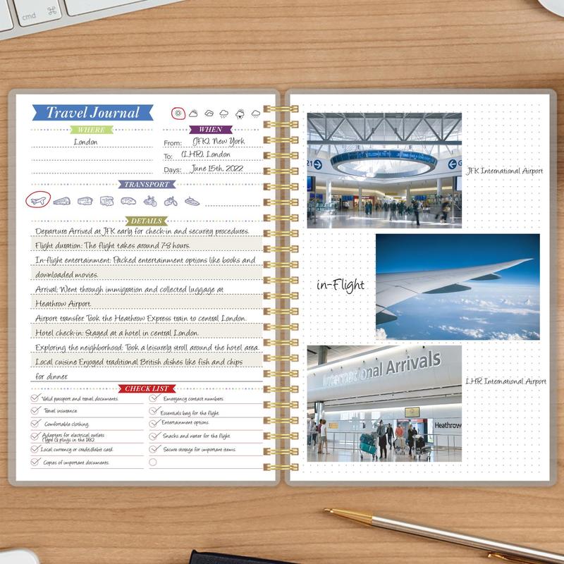 查看[Travel Journal Notebook, 1 Count A5 Spiral Travel Planner Notebook ...