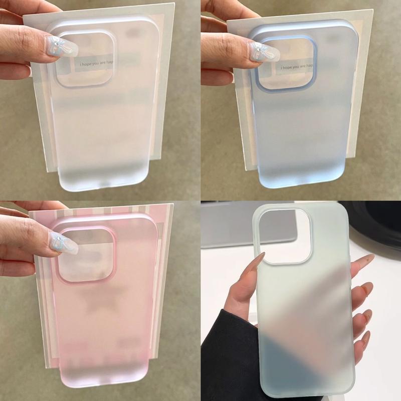 Ultra-thin Frosted Translucent Phone Case for iPhone 11 15 13 14 12 16 ...