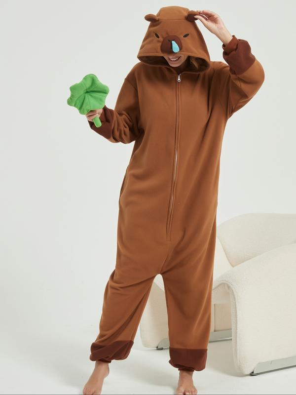 Unisex Capybara One-piece Pajamas; Zipper/hooded/w TikTok爆款商品分析 - GMV ...