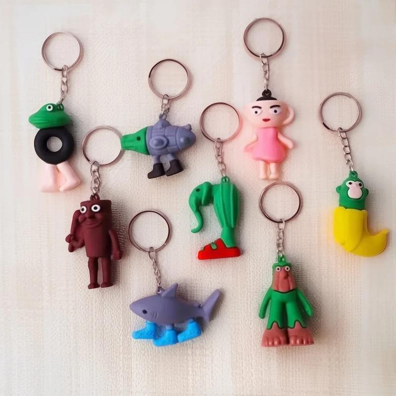 查看[8pc Animals Cute AI Generated Keychains, Fantasy Collectible Mini ...