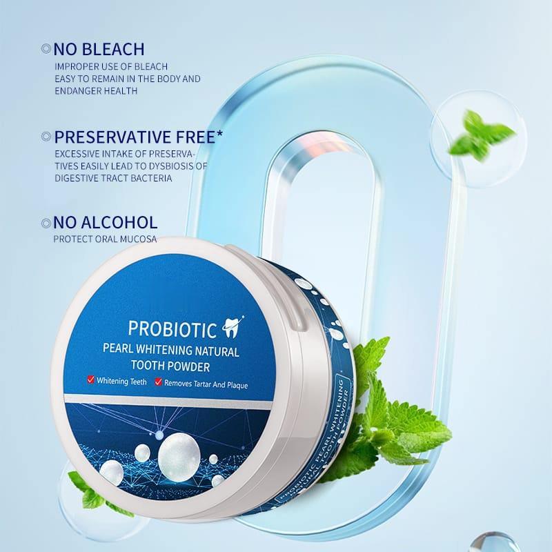 Probiotic Tooth Pearl Powder Whitening Natural Oral Care Serbuk Ubat ...