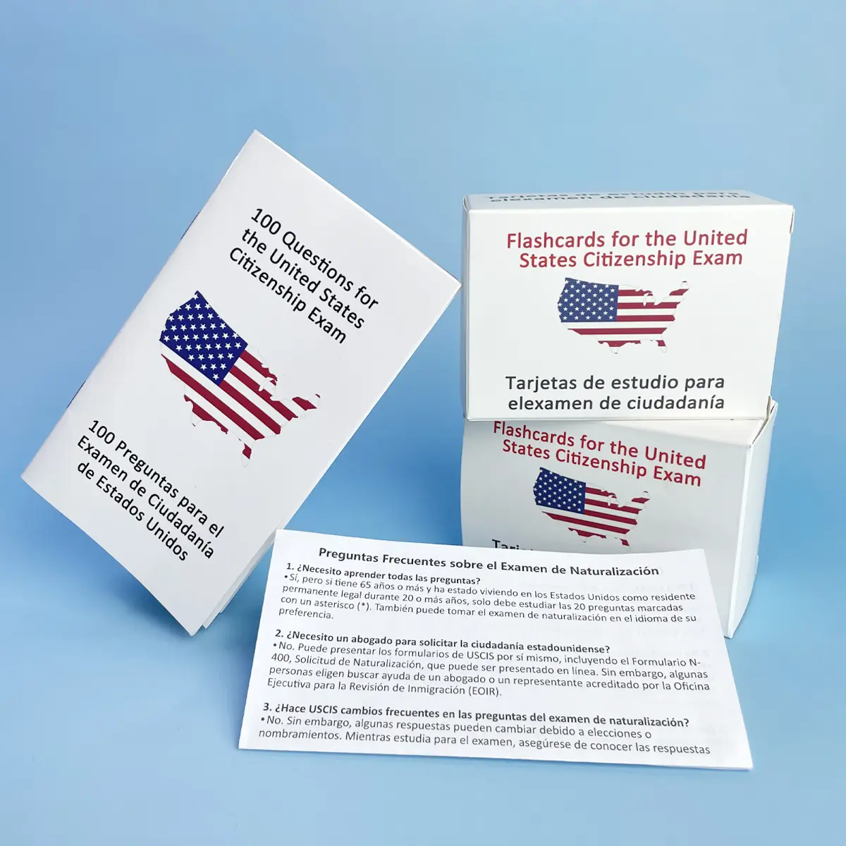 查看[【2025 New Release】U.S. Civics Test Flash Card Combo Set (Bilingual ...