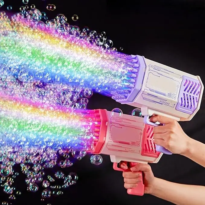 Bubble Machine Kids Toys, Bubble Machine with Colorful Lights and ...