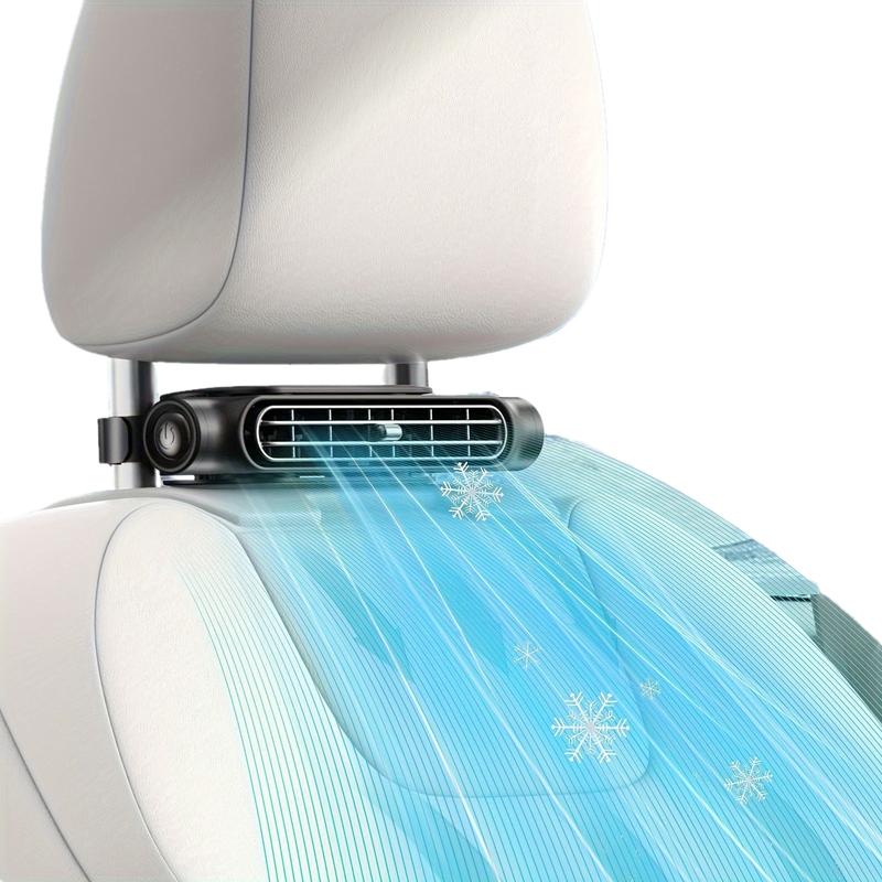 JOYTUTUS Car Seat Fan USB Plug-in Dual Turbo High Wind Power Car ...