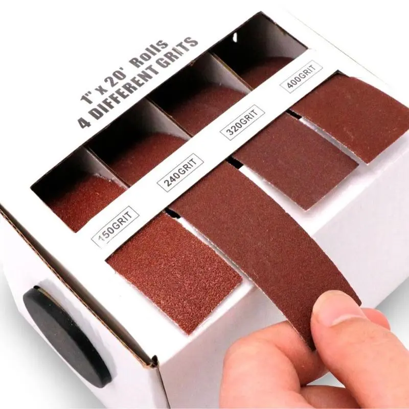 Multi-grit Emery Cloth Sandpaper Roll Set, 150/240/320/400 Grits ...