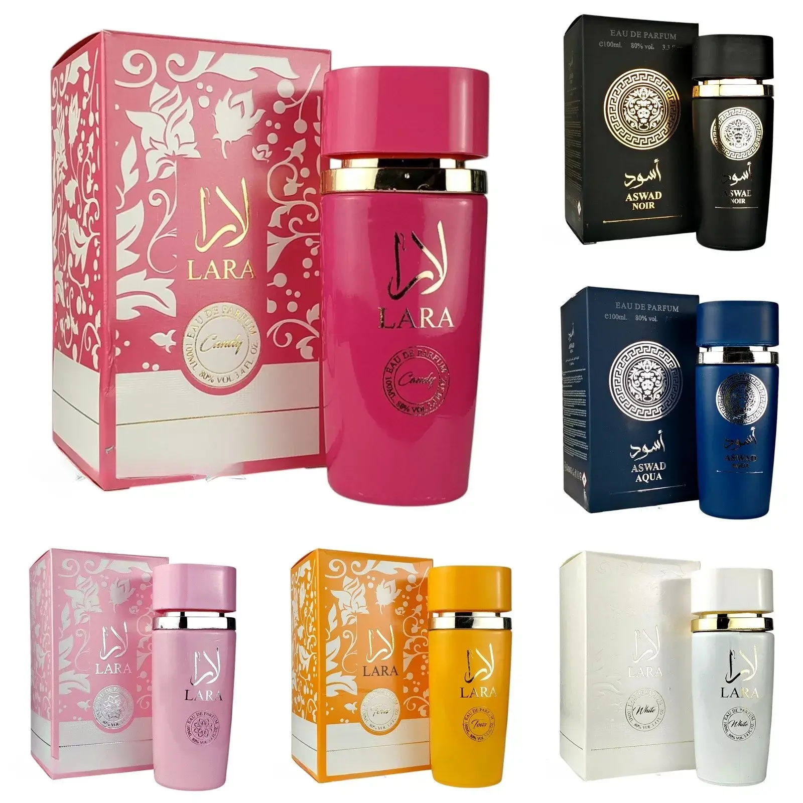 LARA ASWAD Eau De Parfum 100ml Womens Perfume Full Range - Lara Candy ...