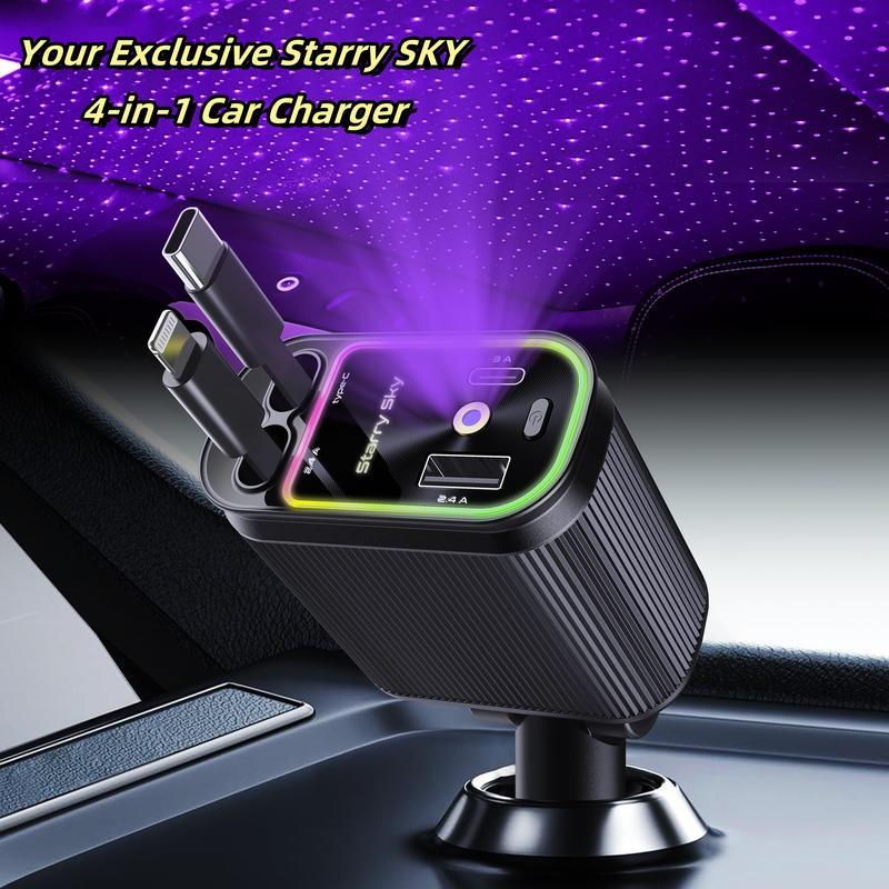 Starlight In Roof Retractable Charger with Lightn TikTok爆款商品分析 - GMV/销量 ...