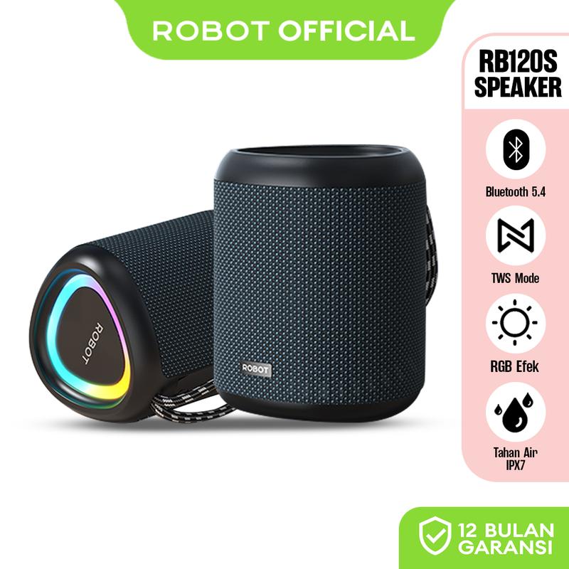 ROBOT RB120 dan RB120S Speaker Bluetooth 5.4 – 15W UltraBass, IPX7 ...