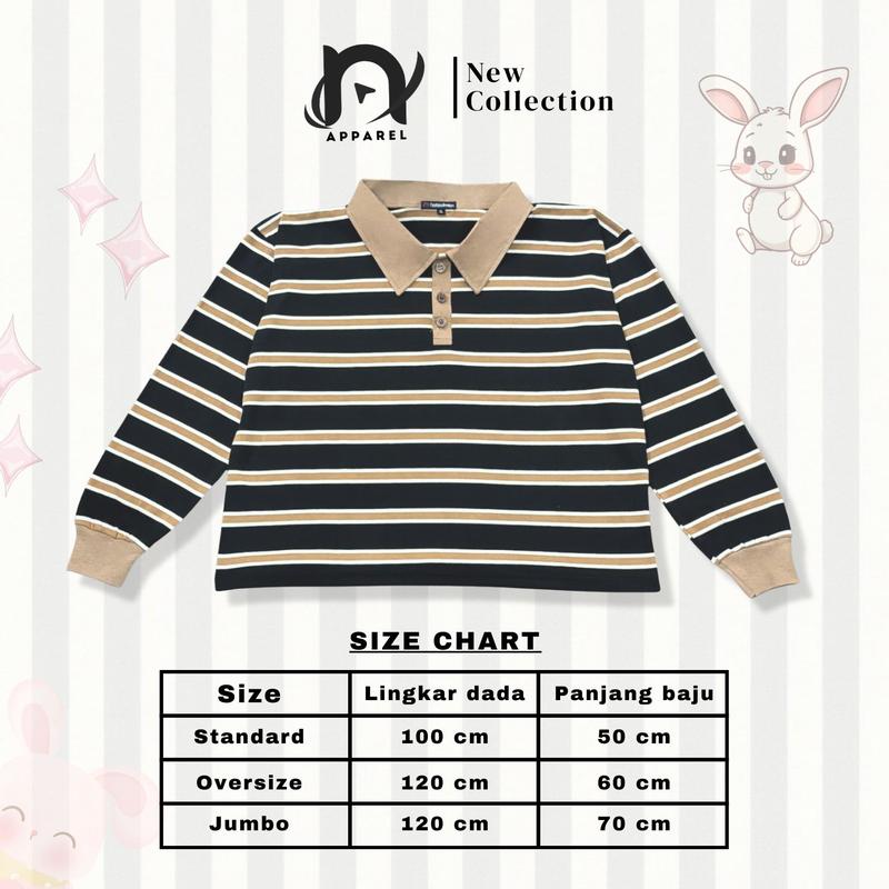 RUGBY STRIPE KERAH KANCING ATASAN FULL COTTON NURI TikTok爆款商品分析 - GMV ...