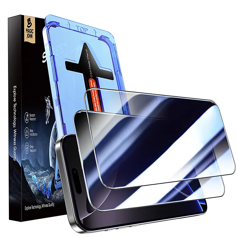 MAGIC JOHN Screen Protector 2 Pack for iPhone, Samsung, and Google–Clear & Privacy Protection ...