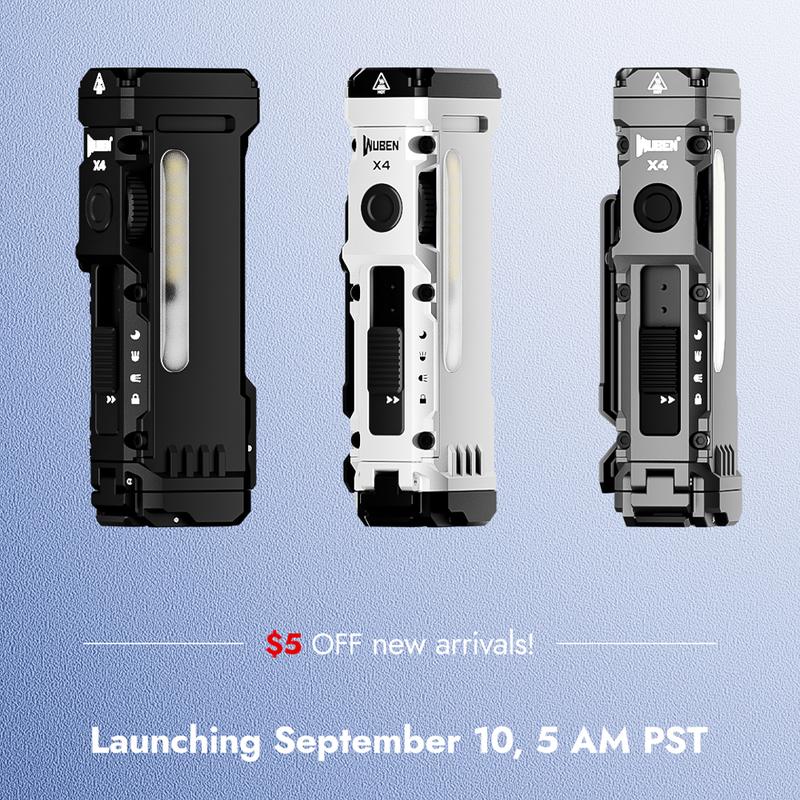【NEW LAUNCH】WUBEN X4 1500 lumens Multi-Function LED Flat Flashlight ...
