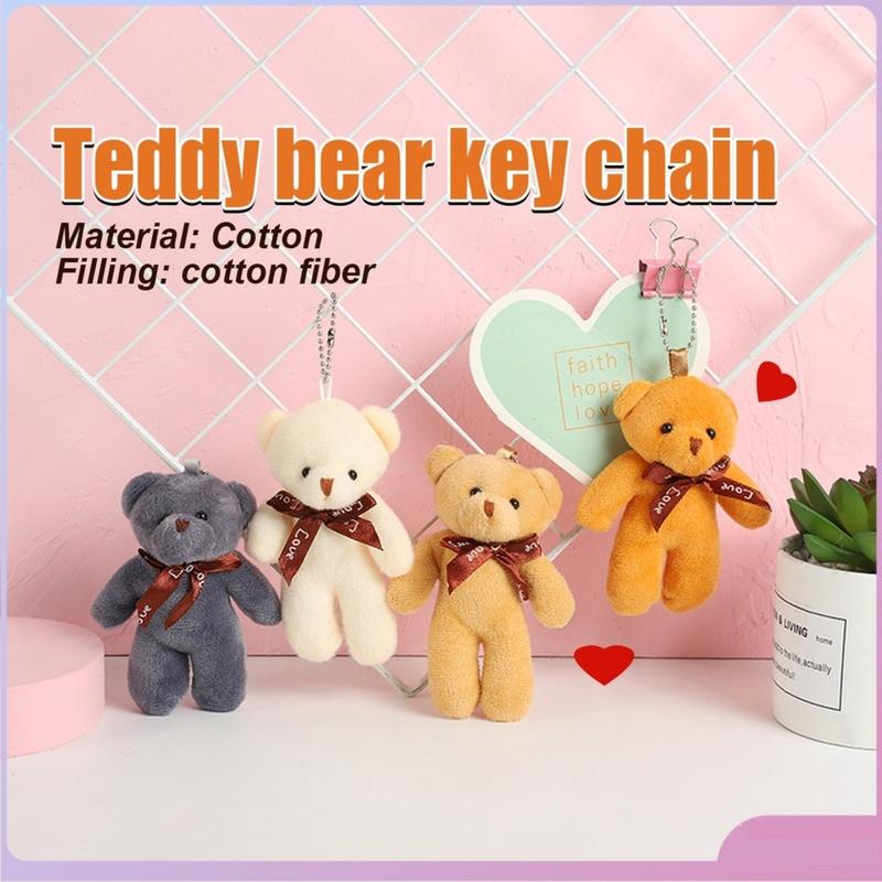 Bow Tie Stand Teddy Bear Stuffed Animal Keychain Toy Bag Pendant Fashion Plush Toy for Gift Toy ...