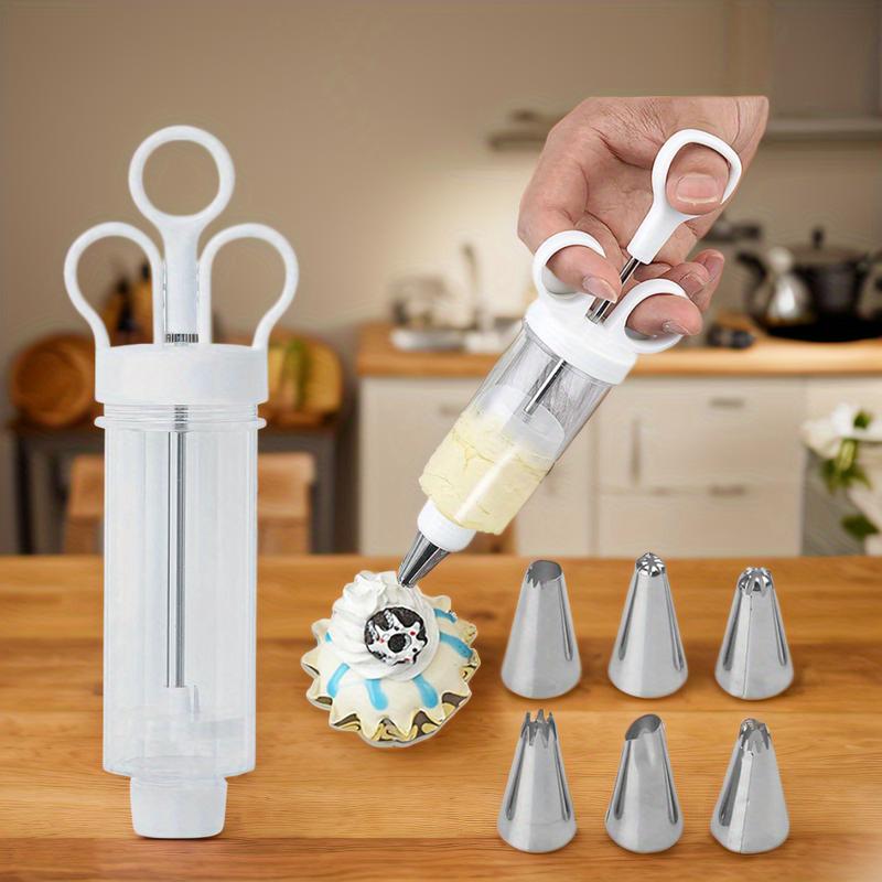 查看[1Set Stainless Steel Cake Decorating Gun Kit with 6 Icing Nozzles ...