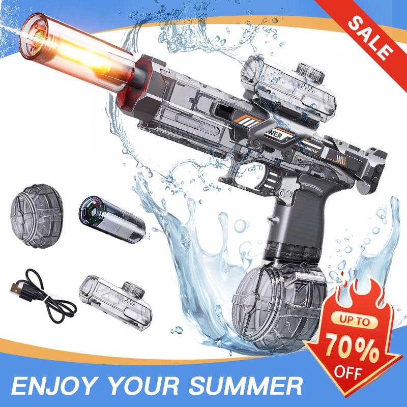 LED Light-Up Water Blaster, High-Capacity Electric Squirt Water Gun ...