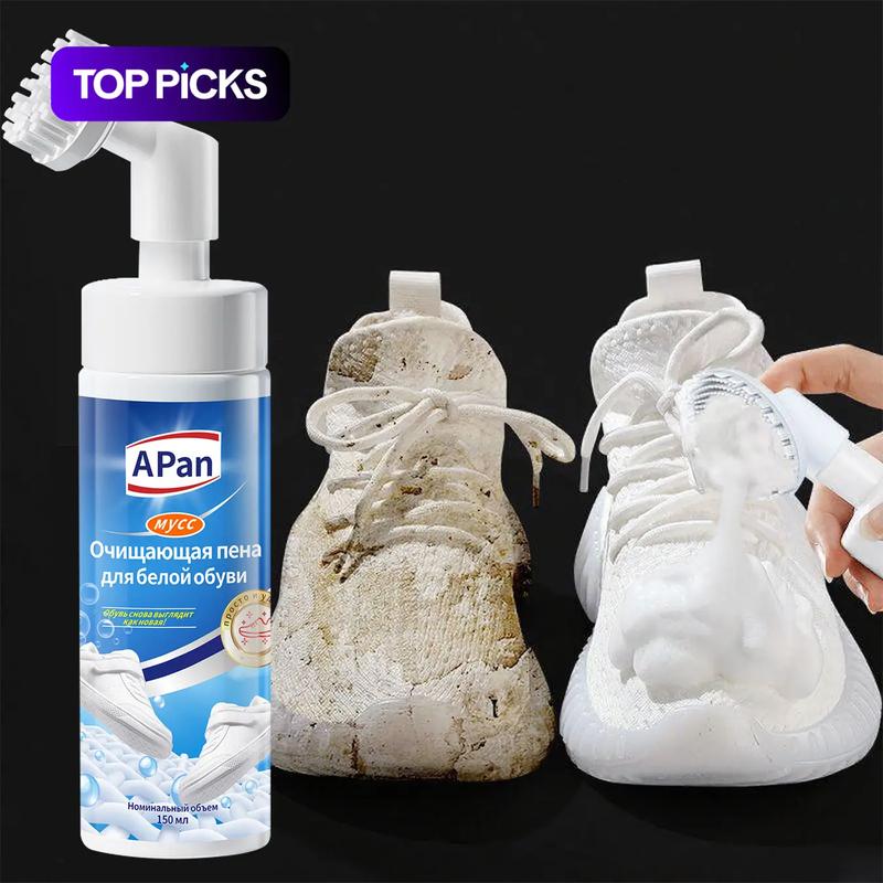 查看[150ML Shoe Foam Cleaner with Brush Head, Quick Stain Removal, No ...