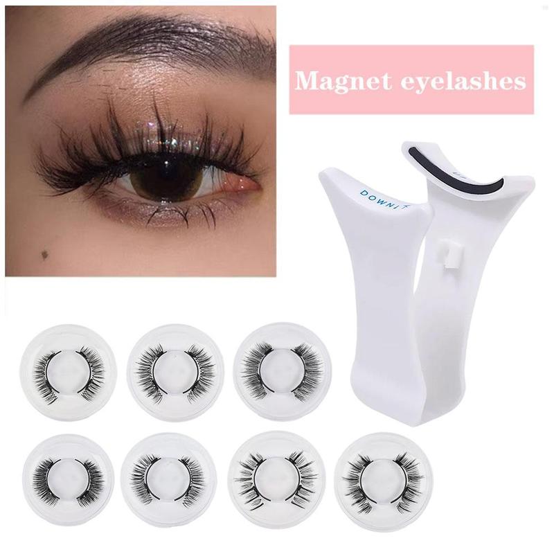 查看[With Clip 3D Magnetic False Eyelashes 1pair Glue-free Safe Reusable ...