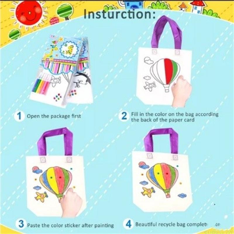 DIY Painting Bag kids birthday doorgift Kids Graffiti Creative Drawing ...
