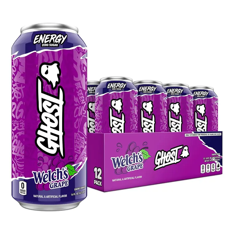 GHOST ENERGY DRINKS - 16oz Cans - Energy & Focus & No Artificial Colors ...