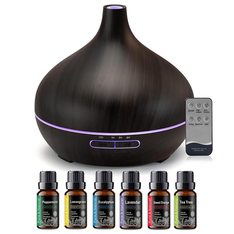 查看[Oil Diffuser, 550ml Aromatherapy Diffuser with 6x10ml Included, 7x2 ...