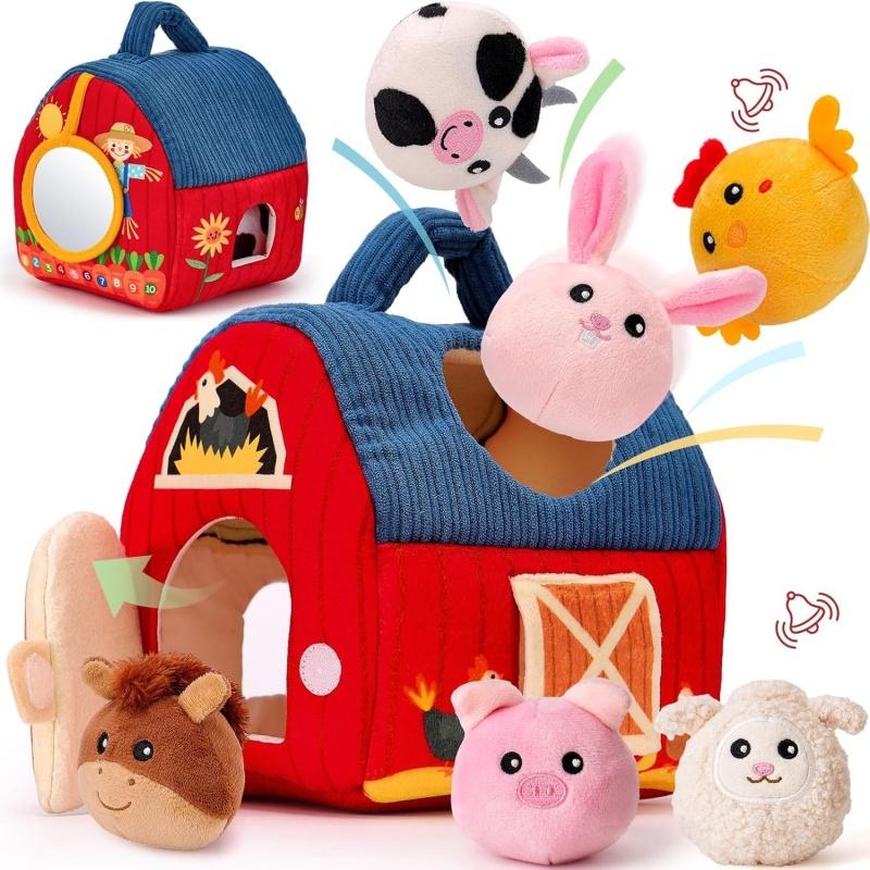 Portable Baby Barn Toy Box Farm Mini Cute Soft Stu TikTok爆款商品分析 - GMV ...