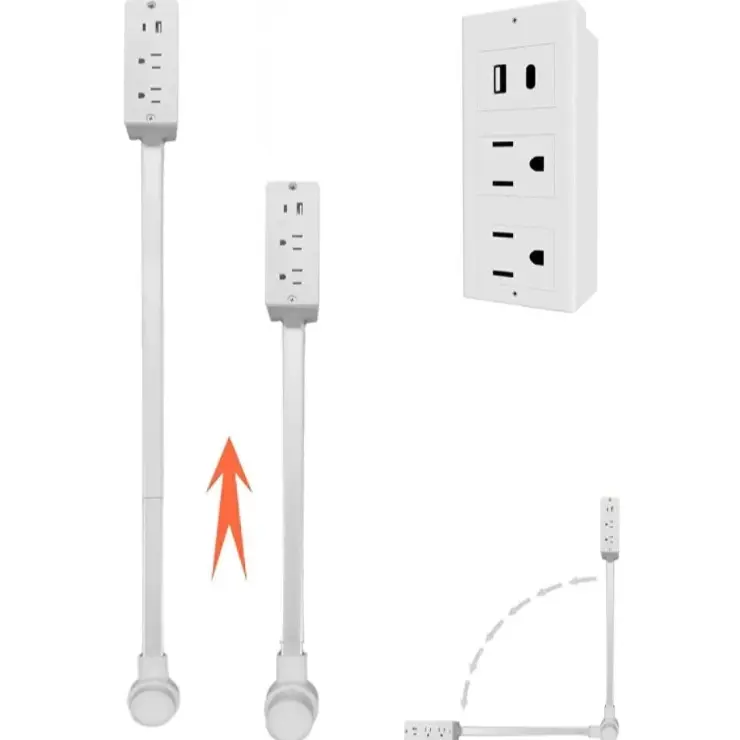 Electrical Outlet Extender,Access Hard-to-Reach Outlets,Extends 22-34 ...