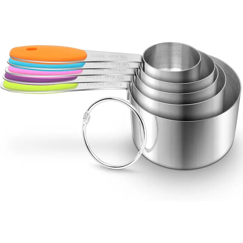 查看[Measuring Cups Set Stainless Steel-Measuring Spoon Liquid Stackable ...
