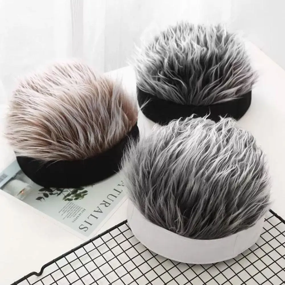 Topi rambut palsu lelaki, topi simulasi kacak, pelindung matahari ...