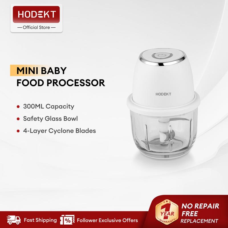 HODEKT Mini Baby Food Processor Meat &Coffee Grinder Smoothie Blender ...
