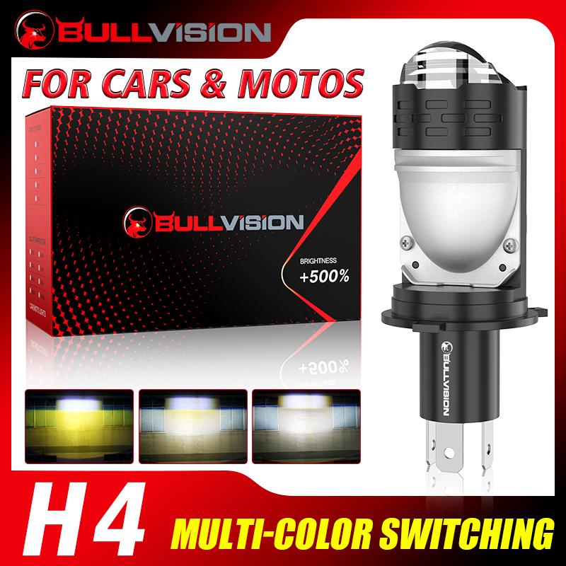 查看[BULLVISION 6000K H4 Led Projector motorcycle Mini Lens Multi-color ...