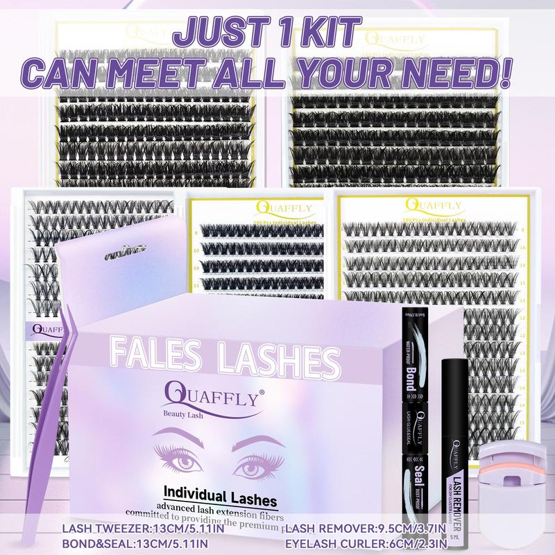 查看[Mixed-Length False Eyelashes Eyelash Extensions Kit with Bond & Seal ...